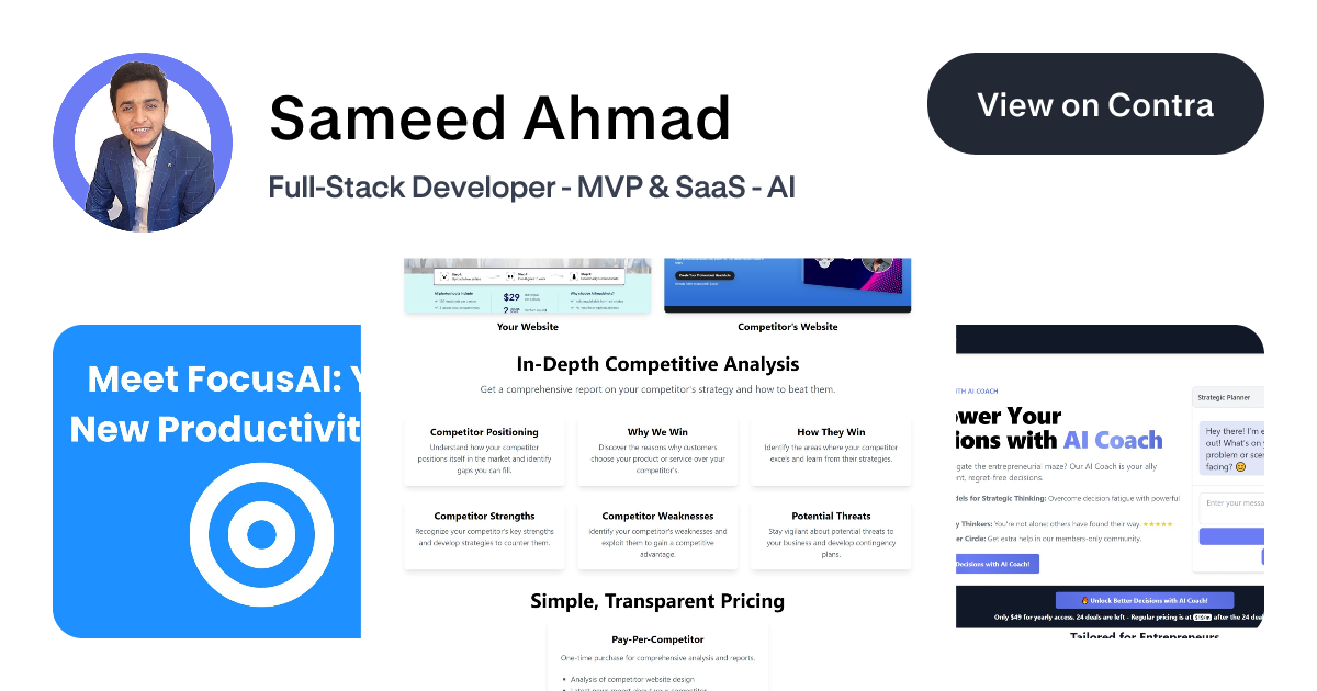 Sameed Ahmad on Contra