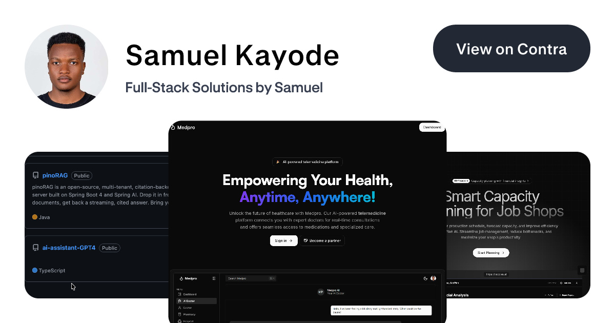 Samuel Kayode's Work | Contra
