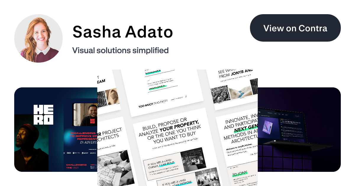 Sasha Adato on Contra | Visual solutions simplified
