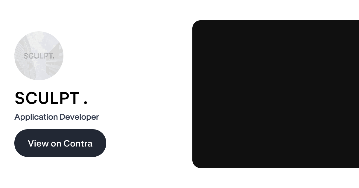 SCULPT . on Contra | Application Developer