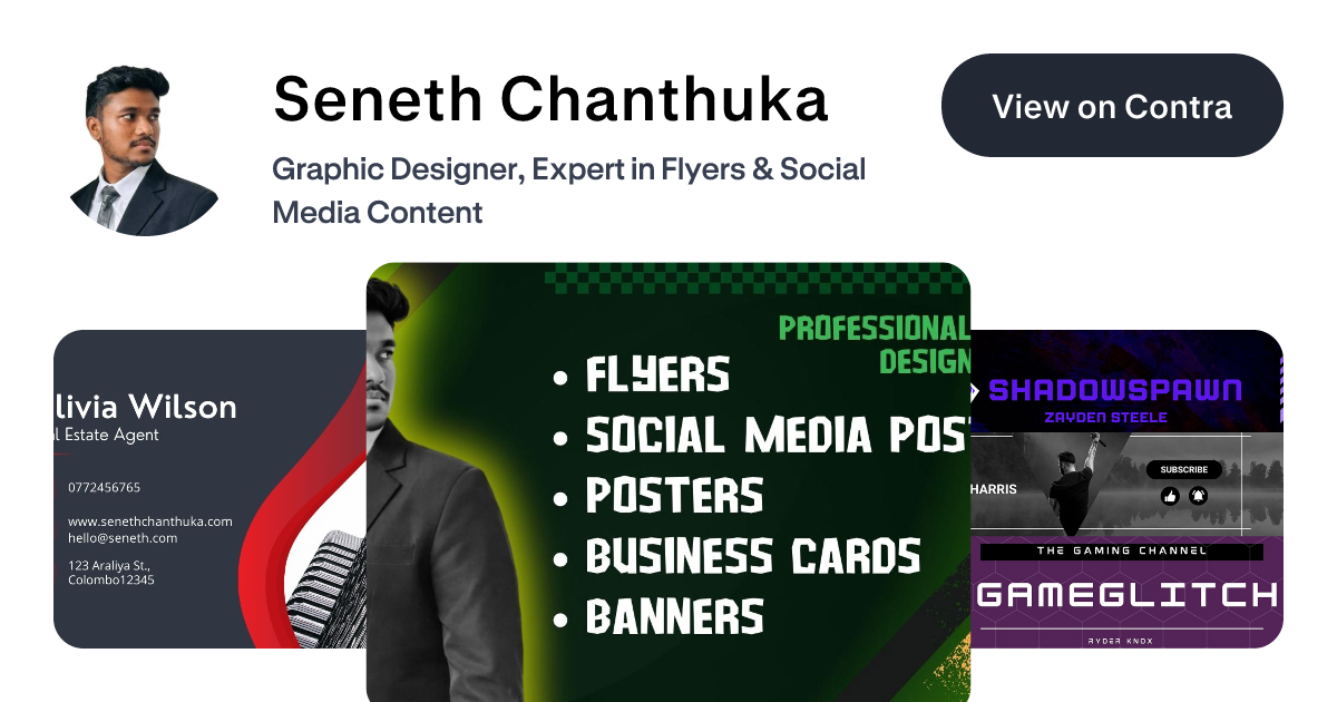 Seneth Chanthuka - Brand Design | Contra