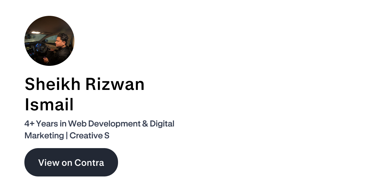 About Sheikh Rizwan Ismail | Contra