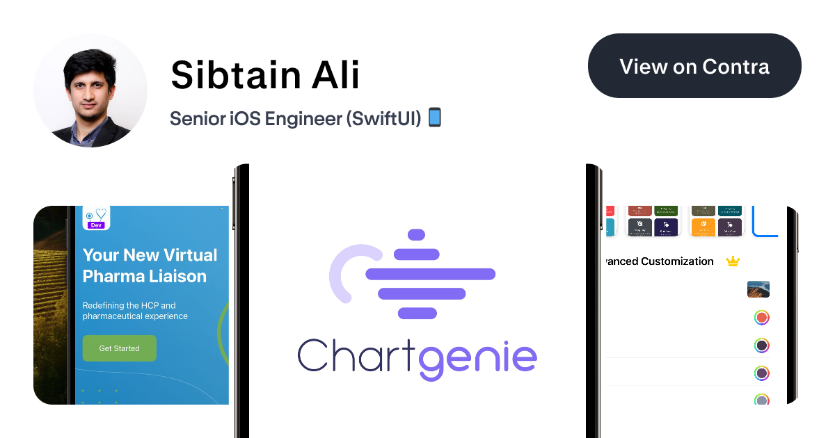 Sibtain Ali on Contra | Senior iOS Engineer (SwiftUI) 📱
