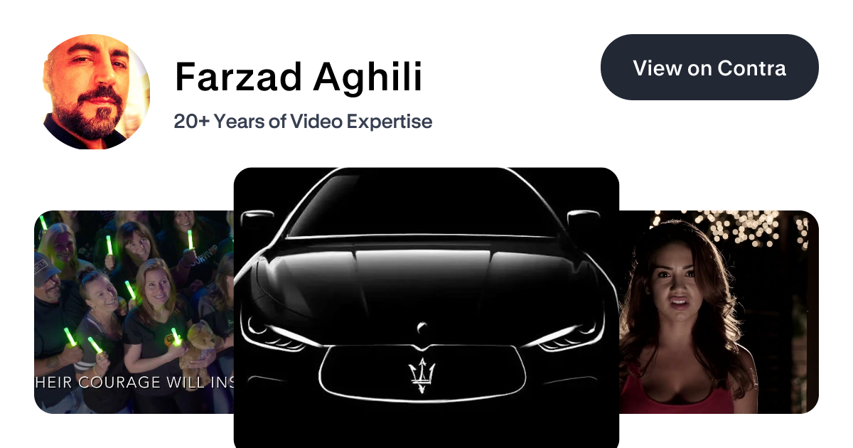 Farzad Aghili on Contra | 20+ Years of Video Expertise