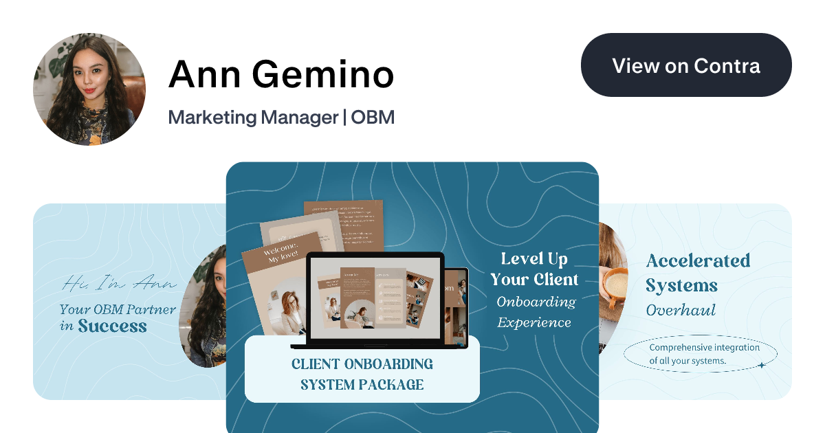 Ann Gemino on Contra | Marketing Manager | OBM