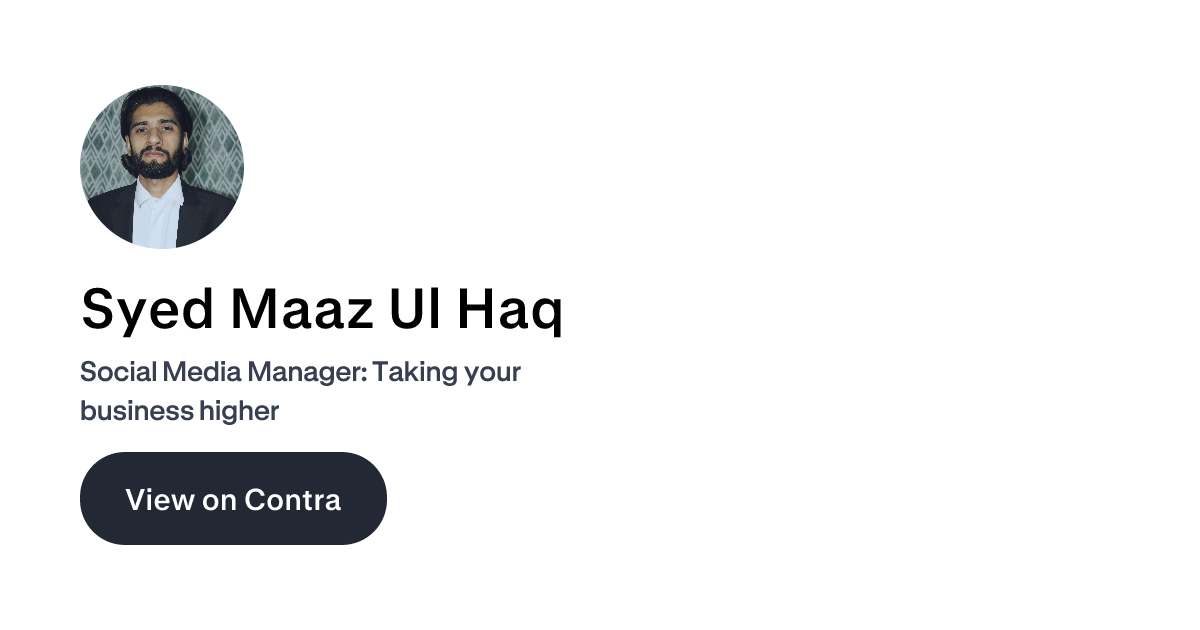 Syed Maaz Ul Haq on Contra