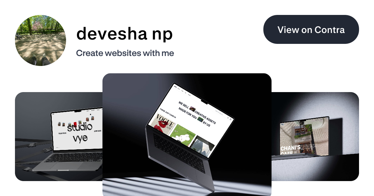 devesha np on Contra | Create websites with me