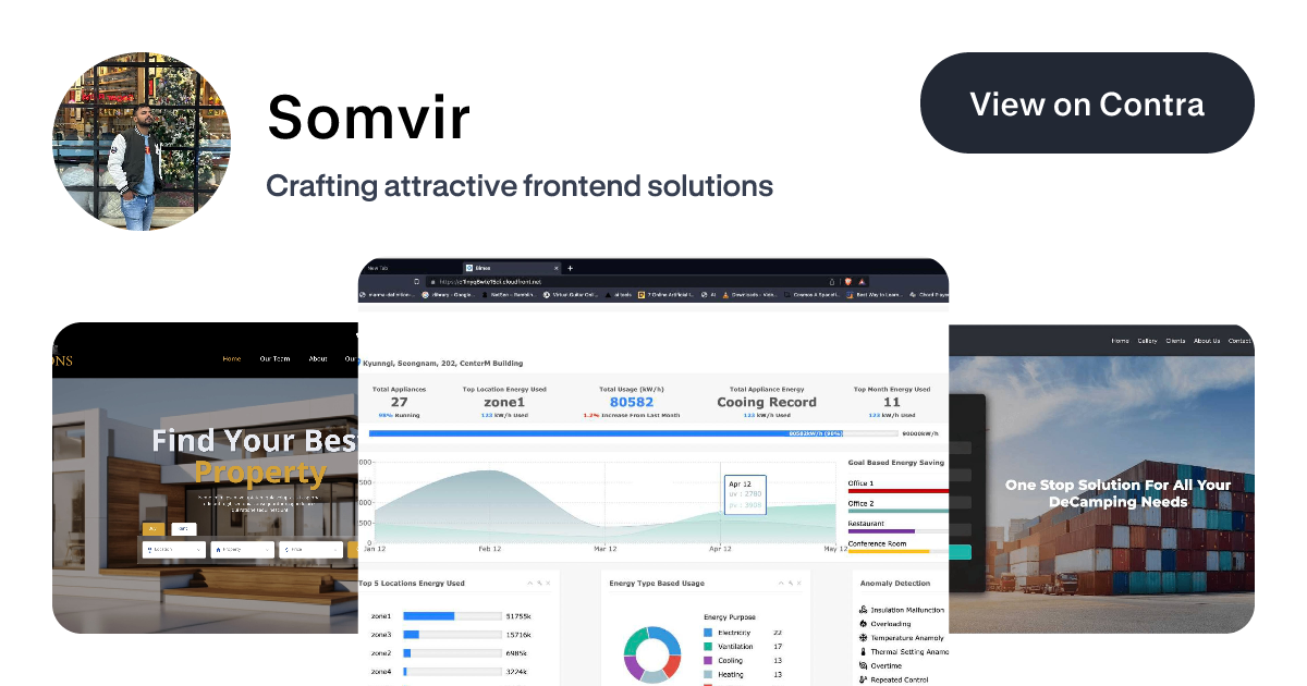 Somvir on Contra | Crafting attractive frontend solutions