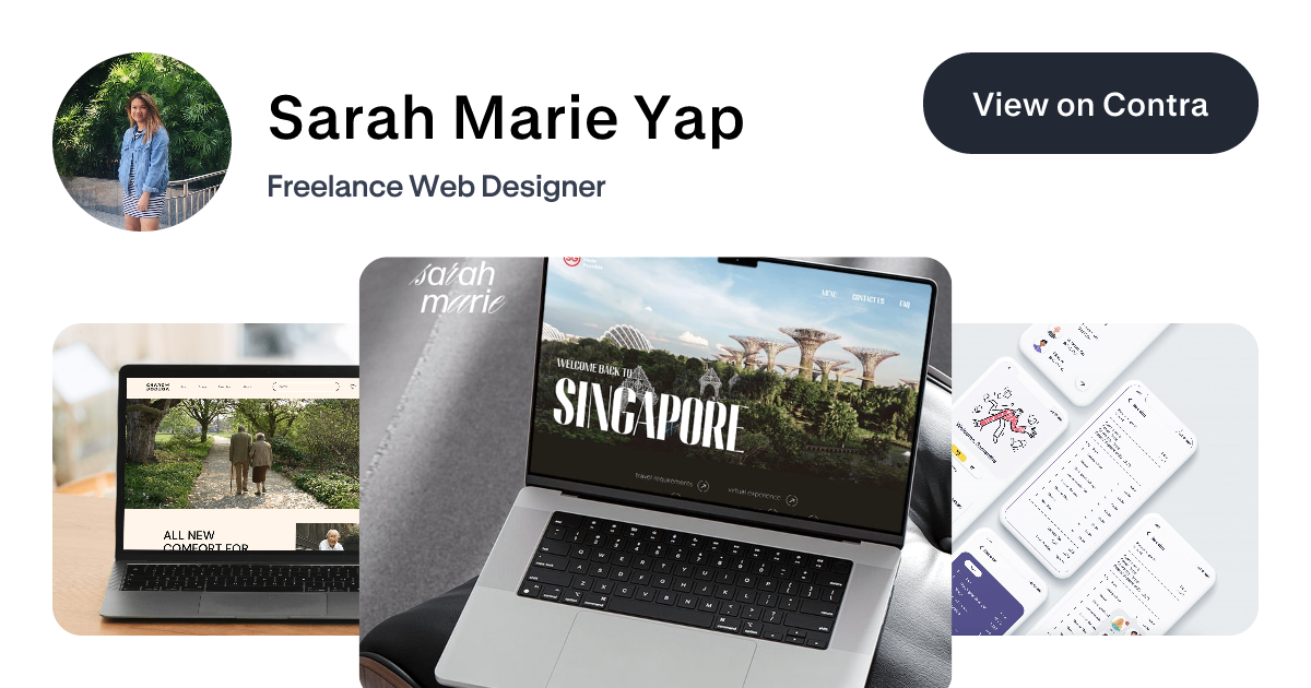 Sarah Marie Yap on Contra | Freelance Web Designer