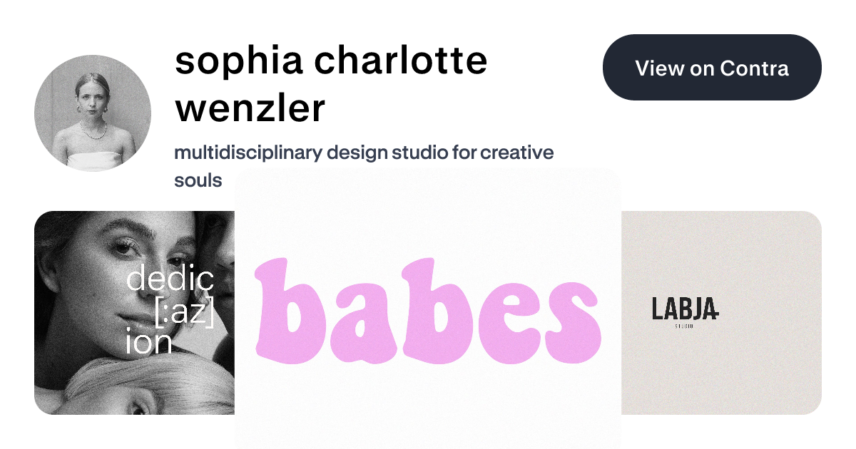 sophia charlotte wenzler's Work | Contra