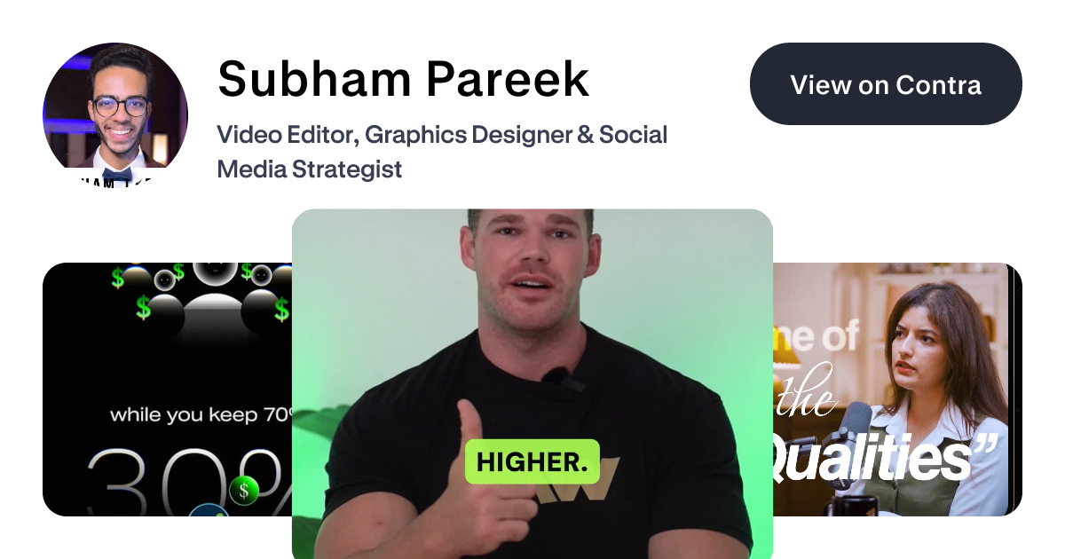 Subham Pareek on Contra