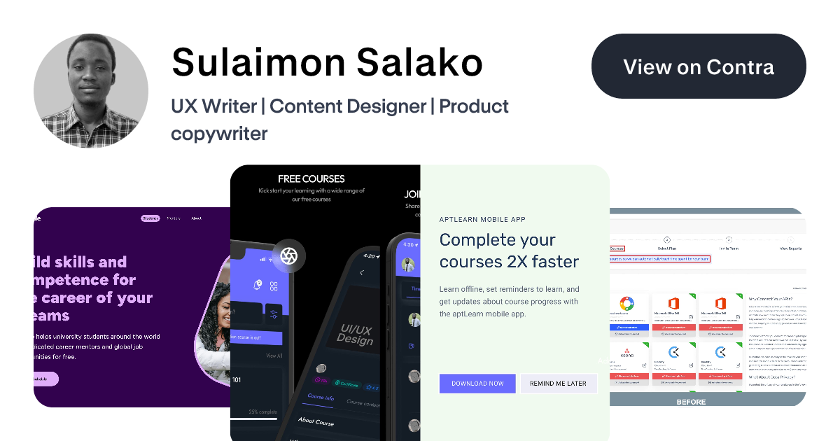 Sulaimon Salako on Contra