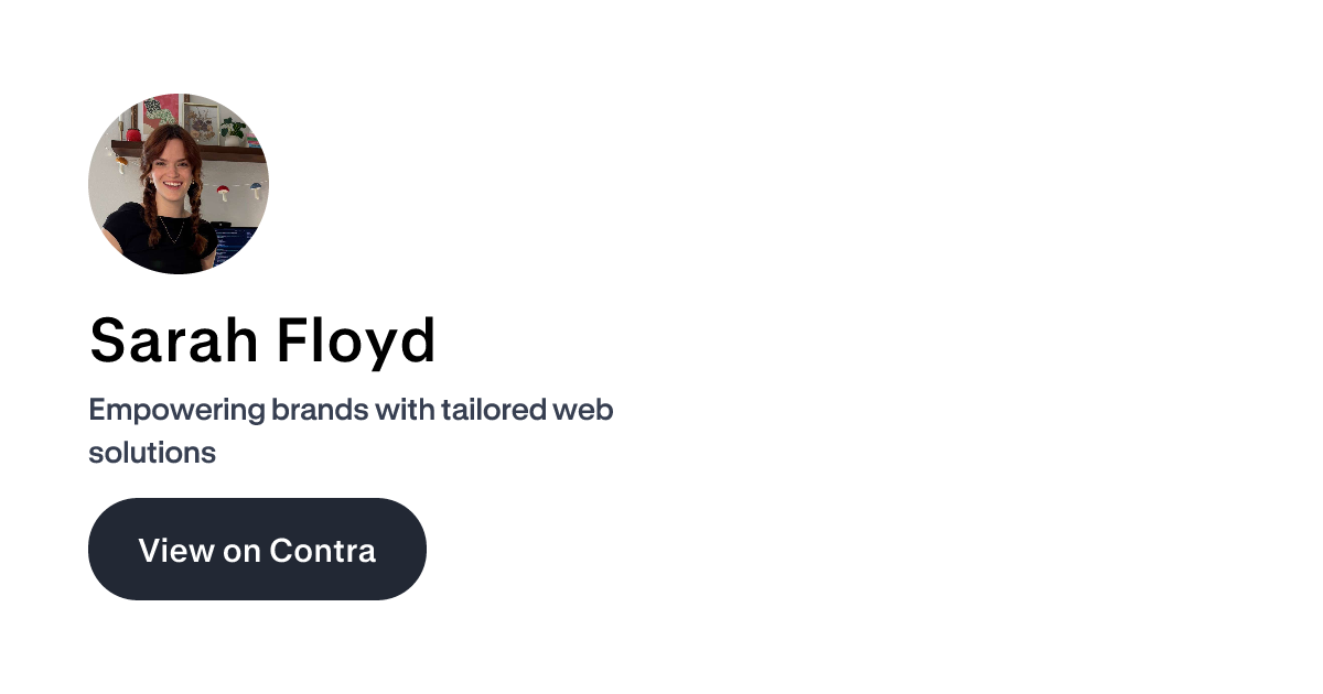 Sarah ~ Sunee Studio on Contra | Web Designer & Developer