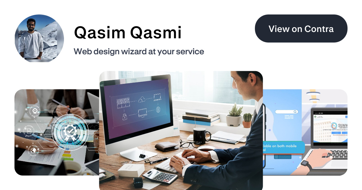 Qasim Qasmi on Contra | Web design wizard at your service