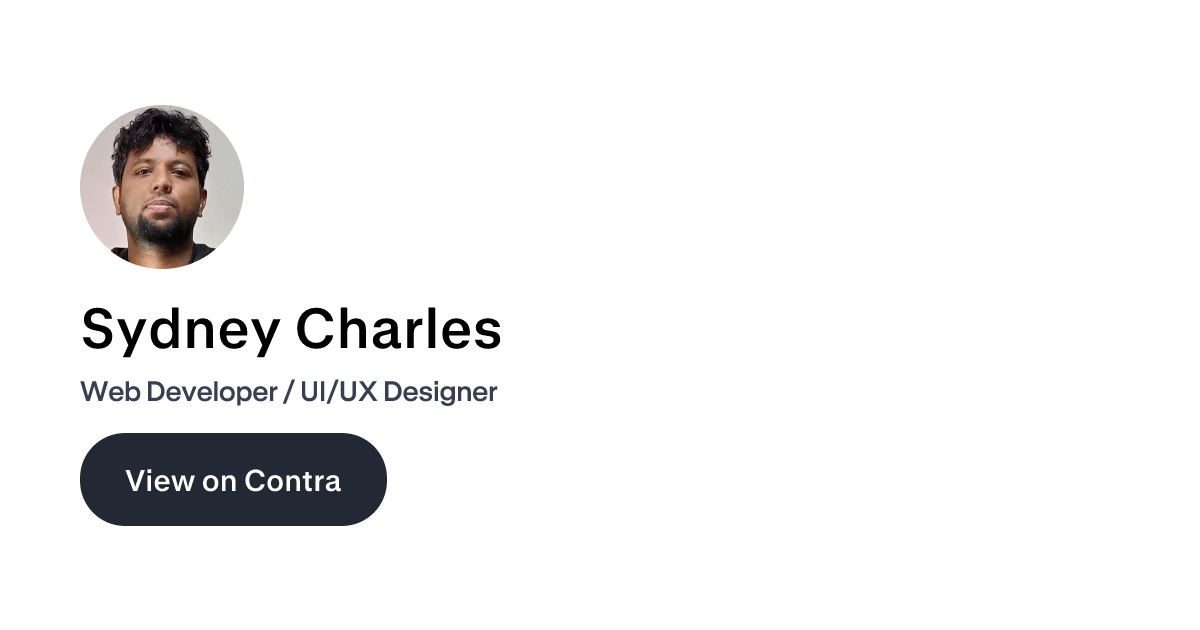 Sydney Charles on Contra | Web Developer / UI/UX Designer