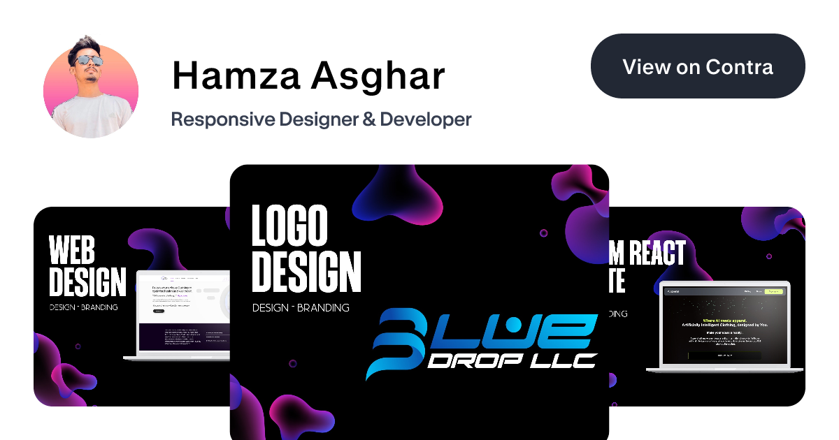 Hamza Asghar on Contra | Responsive Designer & Developer