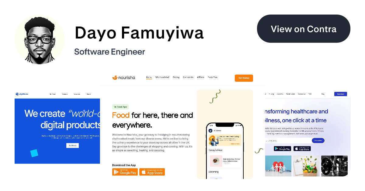 Dayo Famuyiwa on Contra | Software Engineer