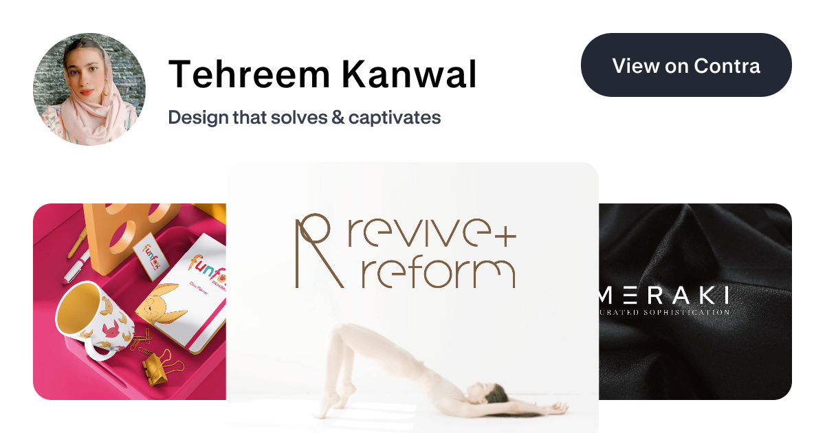 Tehreem Kanwal on Contra | Design that solves & captivates