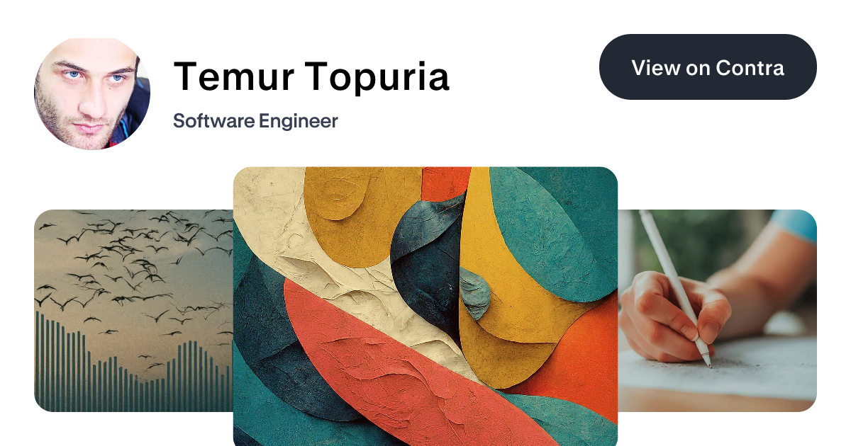 Temur Topuria on Contra | Software Engineer