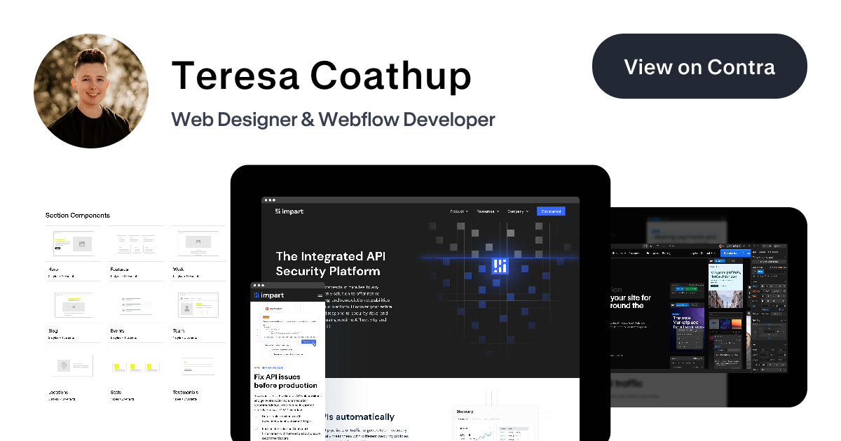 Teresa Coathup on Contra | Web Designer & Webflow Developer