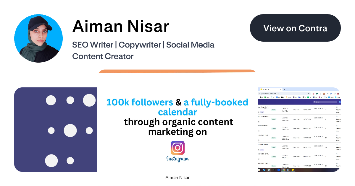 Aiman Nisar on Contra