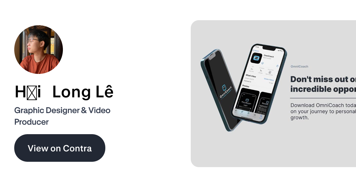 Hải Long Lê on Contra | Graphic Designer & Video Producer