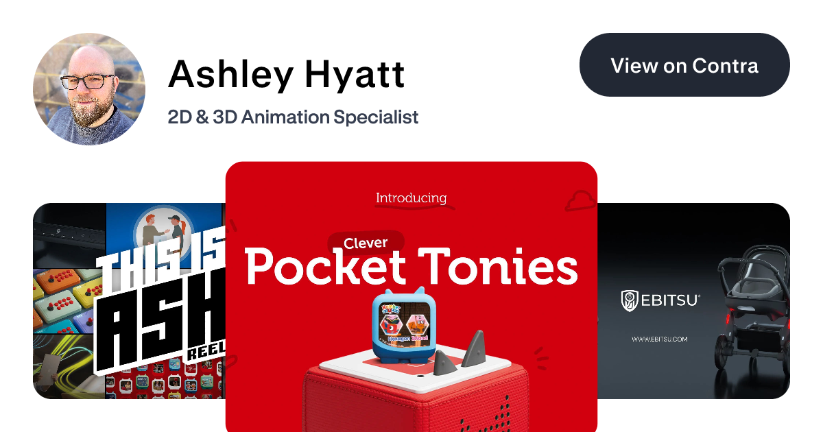 Ashley Hyatt on Contra | 2D & 3D Animation Specialist