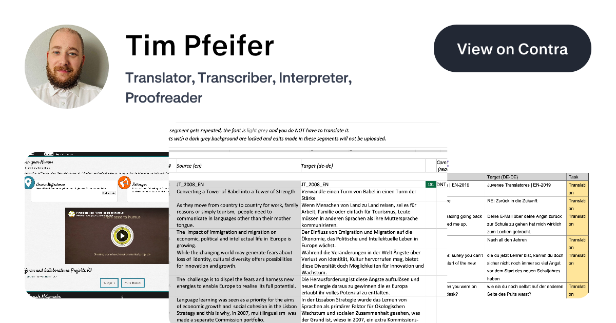 Tim Pfeifer on Contra | Dedicated iOS Developer 📱
