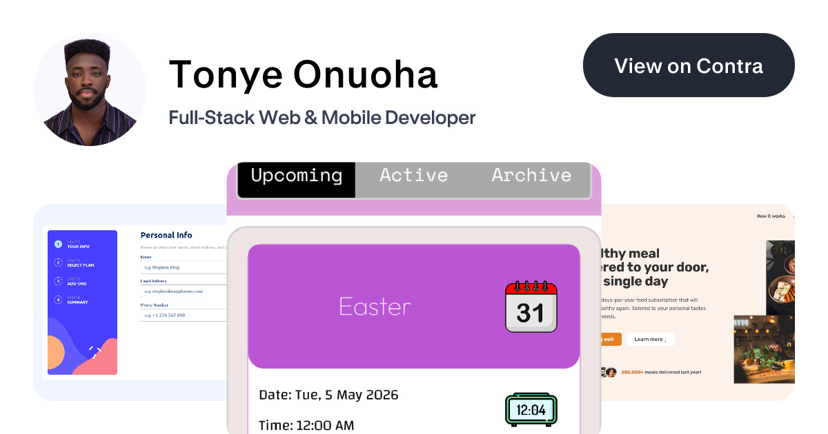 Tonye Onuoha's Work | Contra