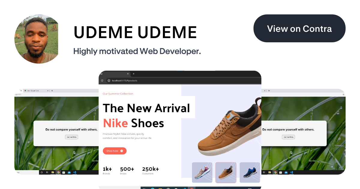 UDEME UDEME on Contra | Highly motivated Web Developer.