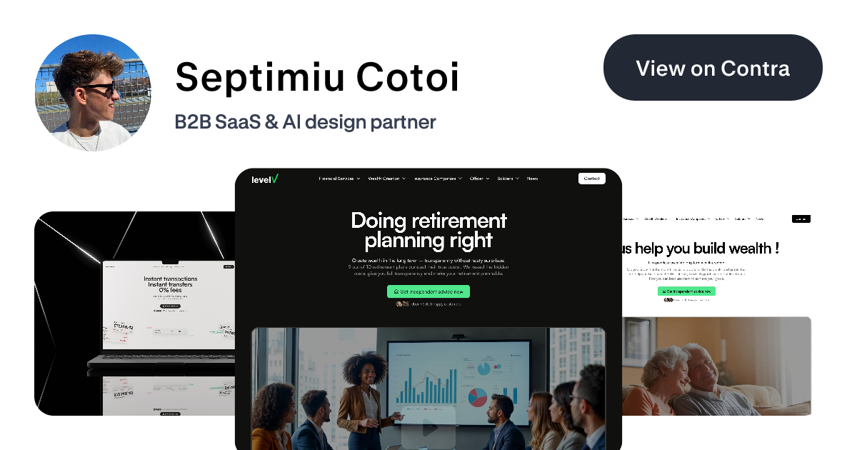 Septimiu Cotoi - Product Designer | Contra