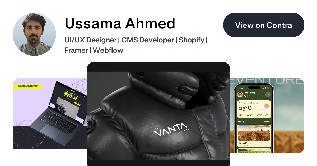 Ussama Ahmed's Work | Contra