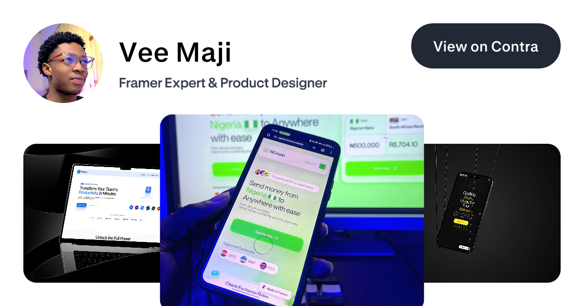 Vee Maji's Work | Contra