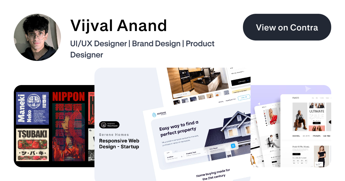 Vijval Anand's Work | Contra