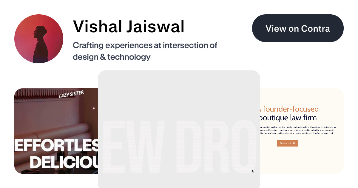 Vishal Jaiswal's Work | Contra