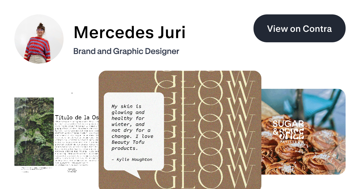 Mercedes Juri on Contra | Brand and Graphic Designer
