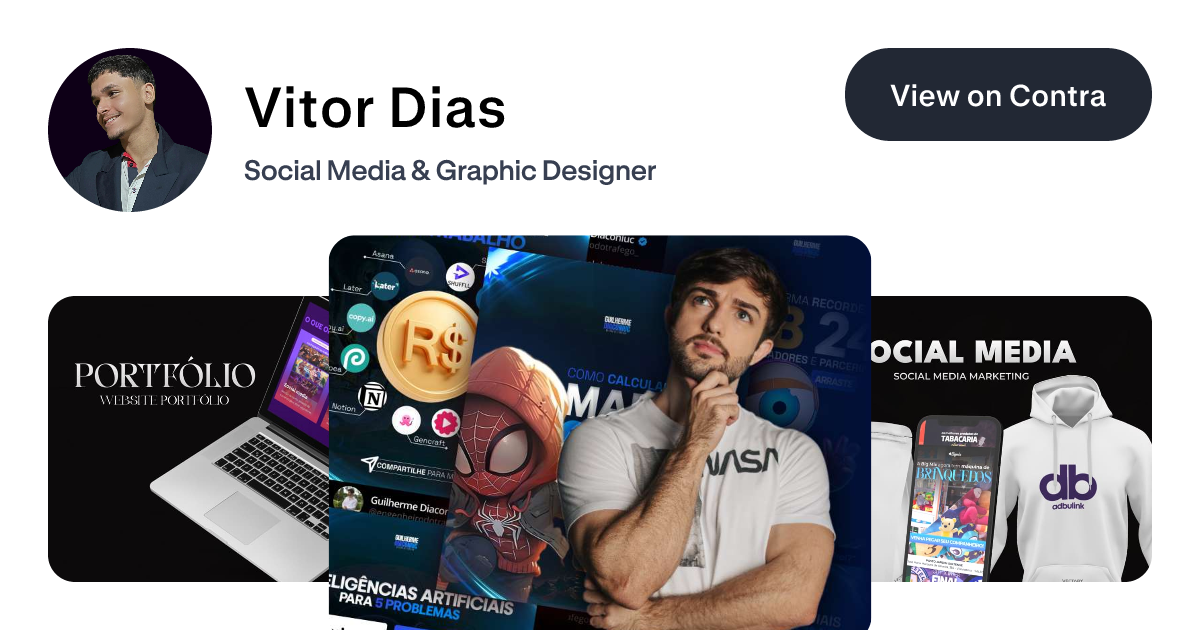 Vitor Dias on Contra | Social Media & Graphic Designer