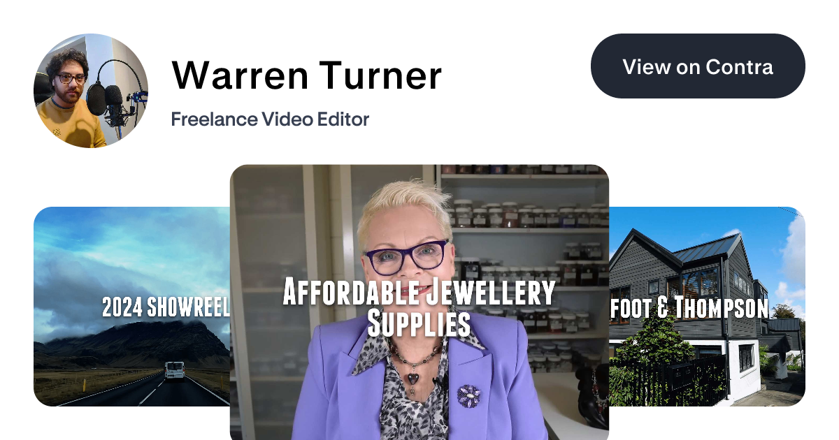 Warren Turner on Contra | Freelance Video Editor