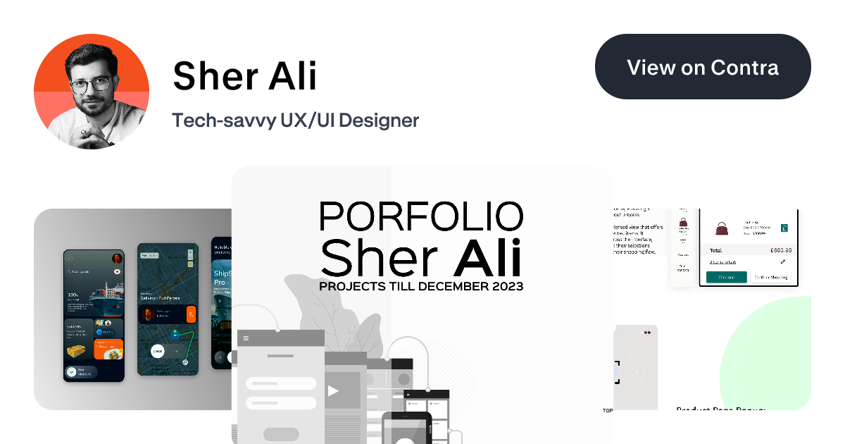 Sher Ali on Contra | Tech-savvy UX/UI Designer