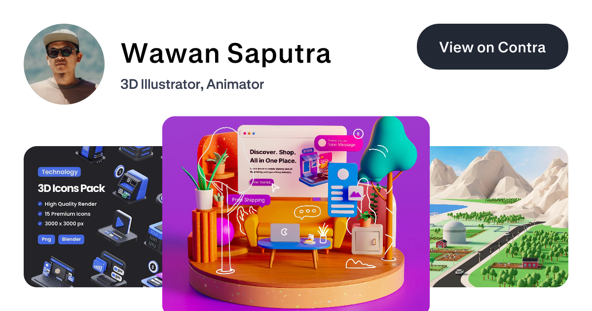 Wawan Saputra on Contra | 3D Illustrator, Animator