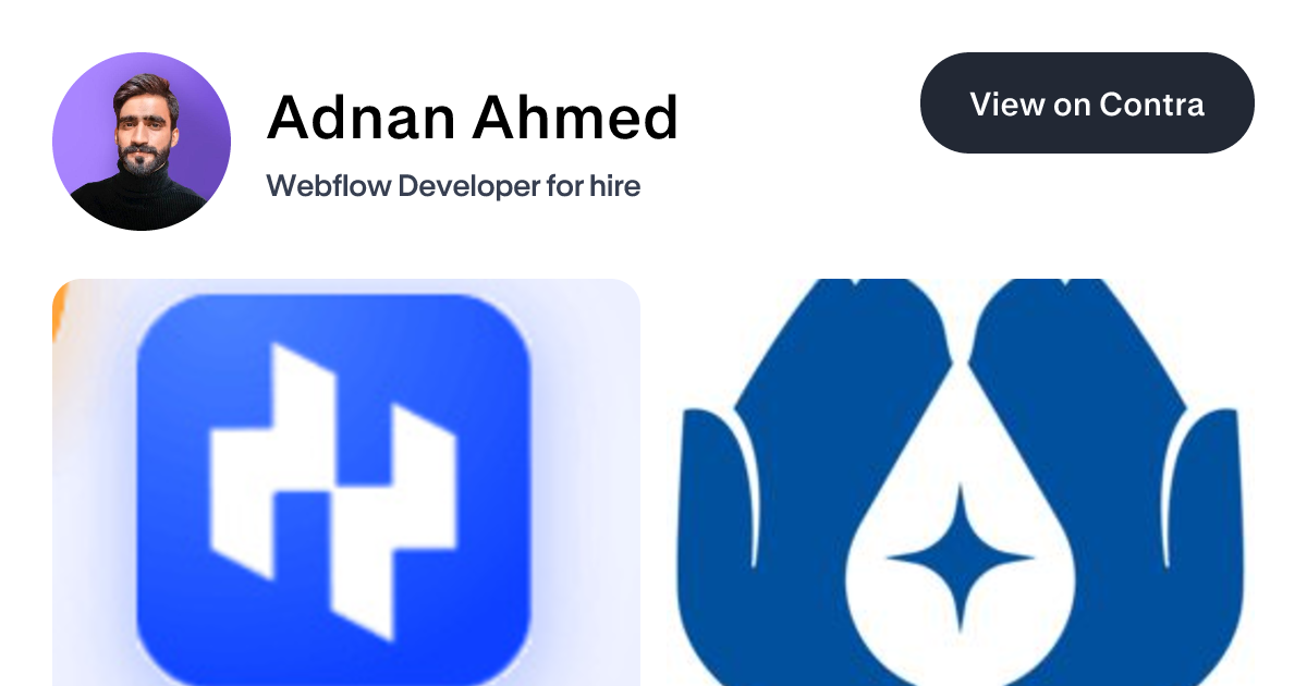 Adnan Ahmed on Contra | Webflow Developer for hire