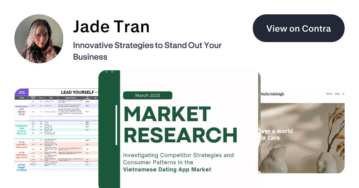 Jade Tran's Work | Contra