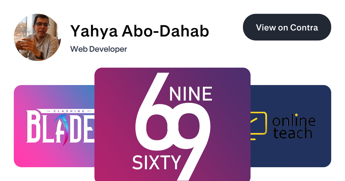 Yahya Abo-Dahab on Contra | Web Developer