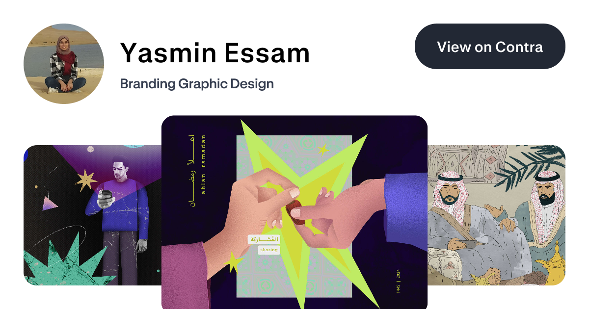 Yasmin Essam on Contra | Branding Graphic Design