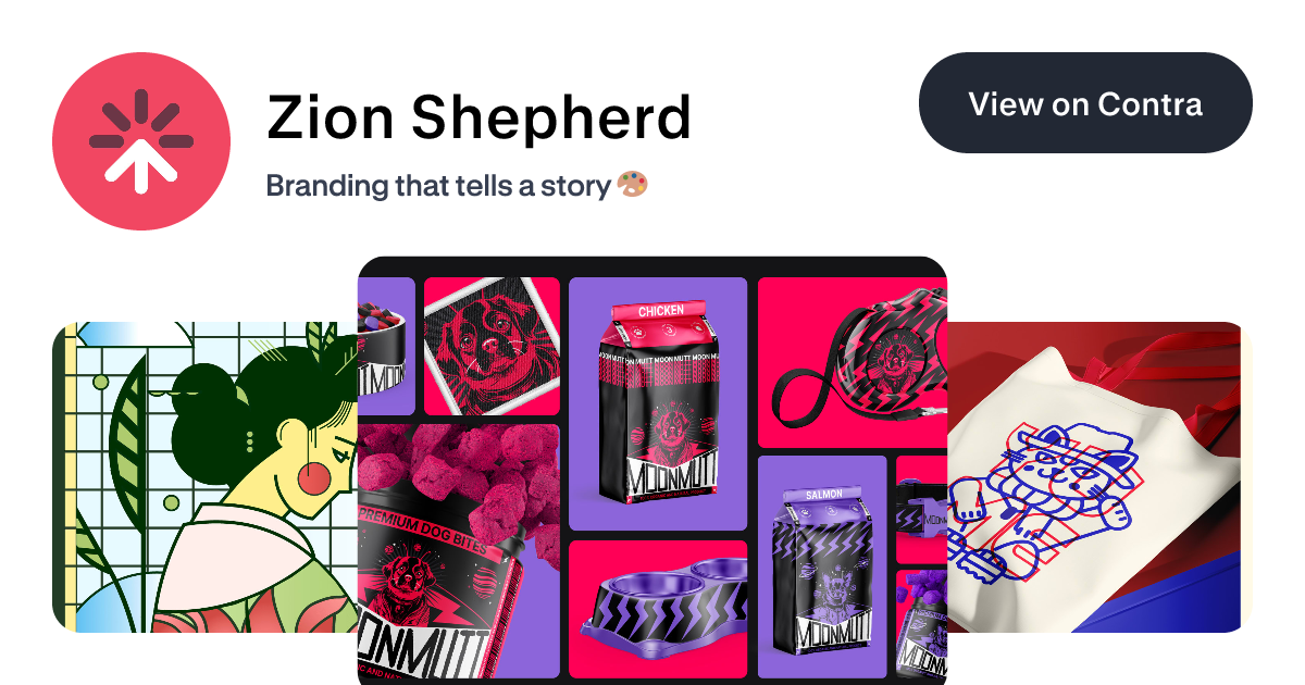 Zion Shepherd on Contra | Branding that tells a story 🎨